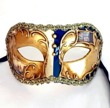 Blue Men's Masquerade Mask - Masquerade Masks Australia